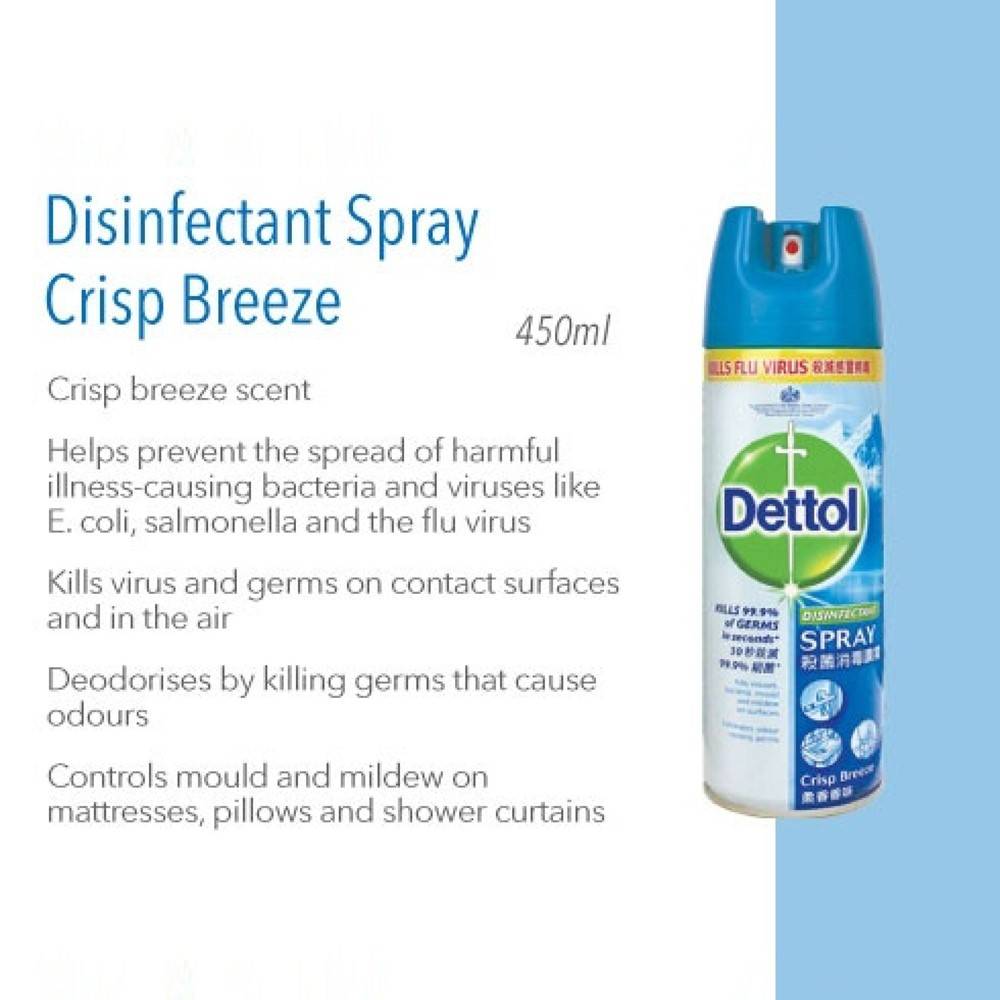 Dettol Disinfectant Spray Crisp Breeze 450Ml at Hunter Lilley blog