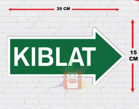 Ofiskita | Qibla Direction Signage (20cm X 15 cm)
